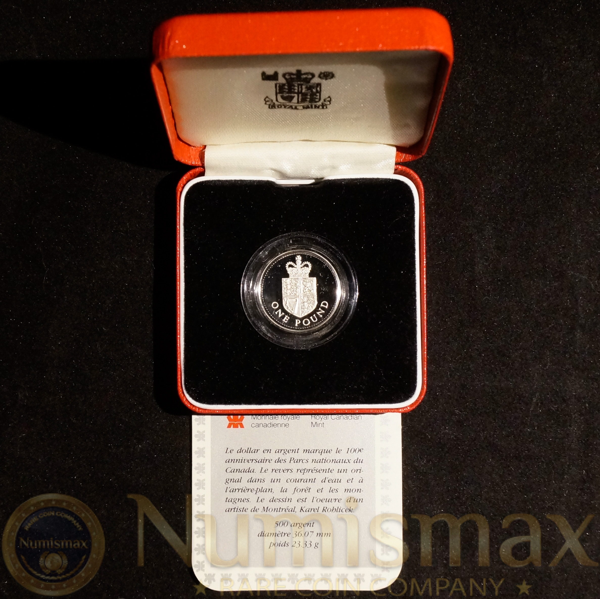 1988 United Kingdom Silver Proof One Pound Coin | Piedfort - Numismax