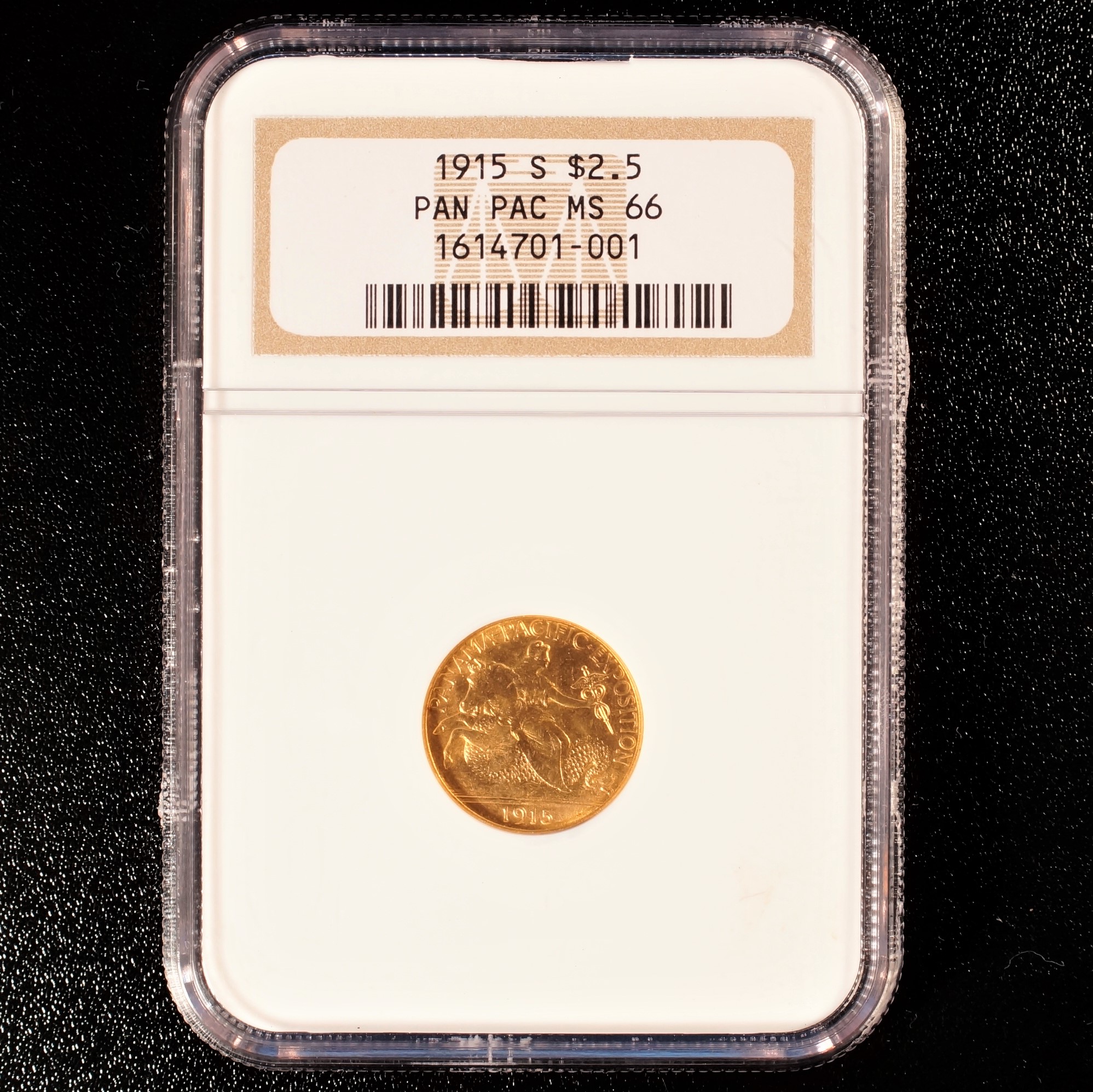 1915 San Francisco Pan Pac Gold Quarter Eagle Commemorative NGC MS66 ...