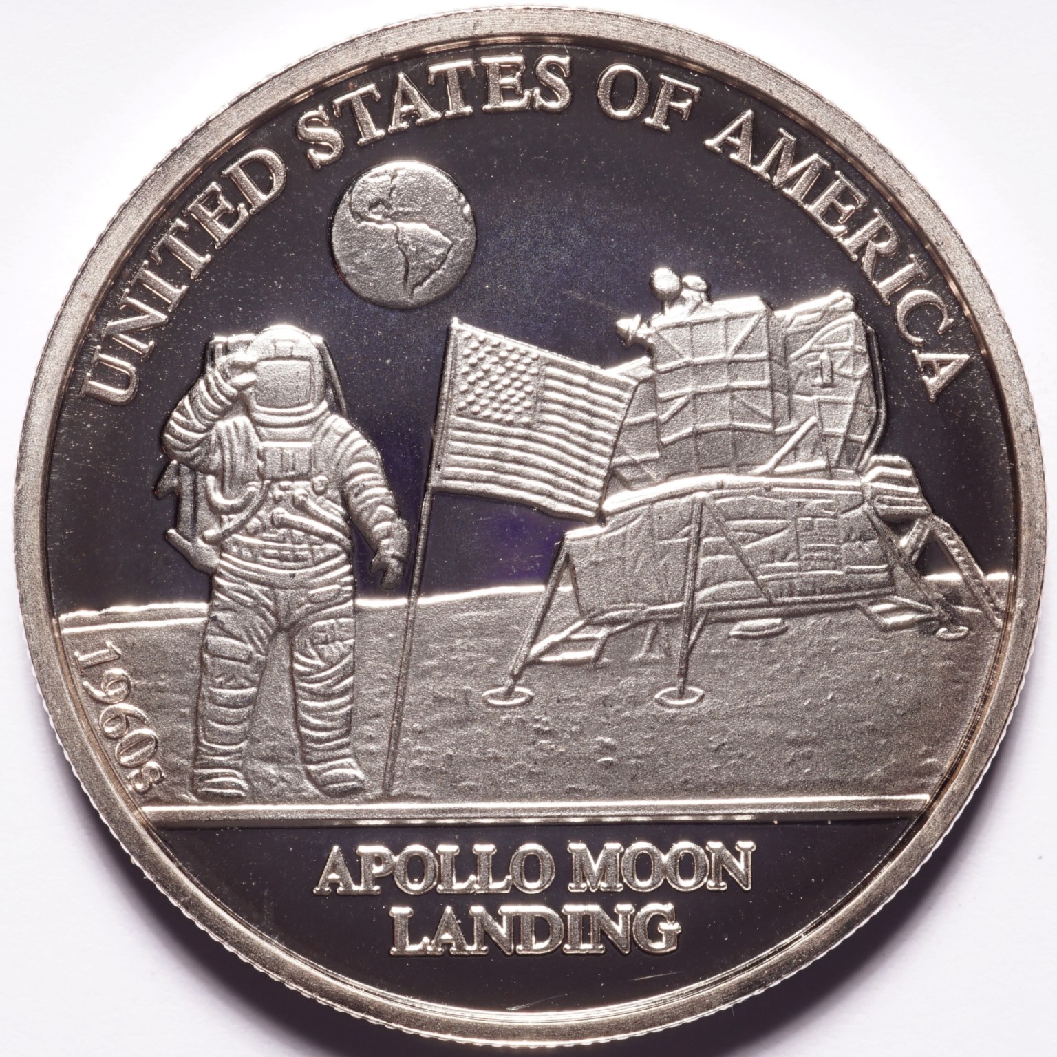 Apollo Moon Landing Proof 1/2 Troy Ounce .999 Fine Silver - Numismax