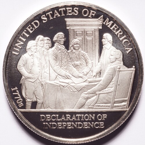 Declaration of Independence Proof 1/2 Troy Ounce .999 Fine Silver ...