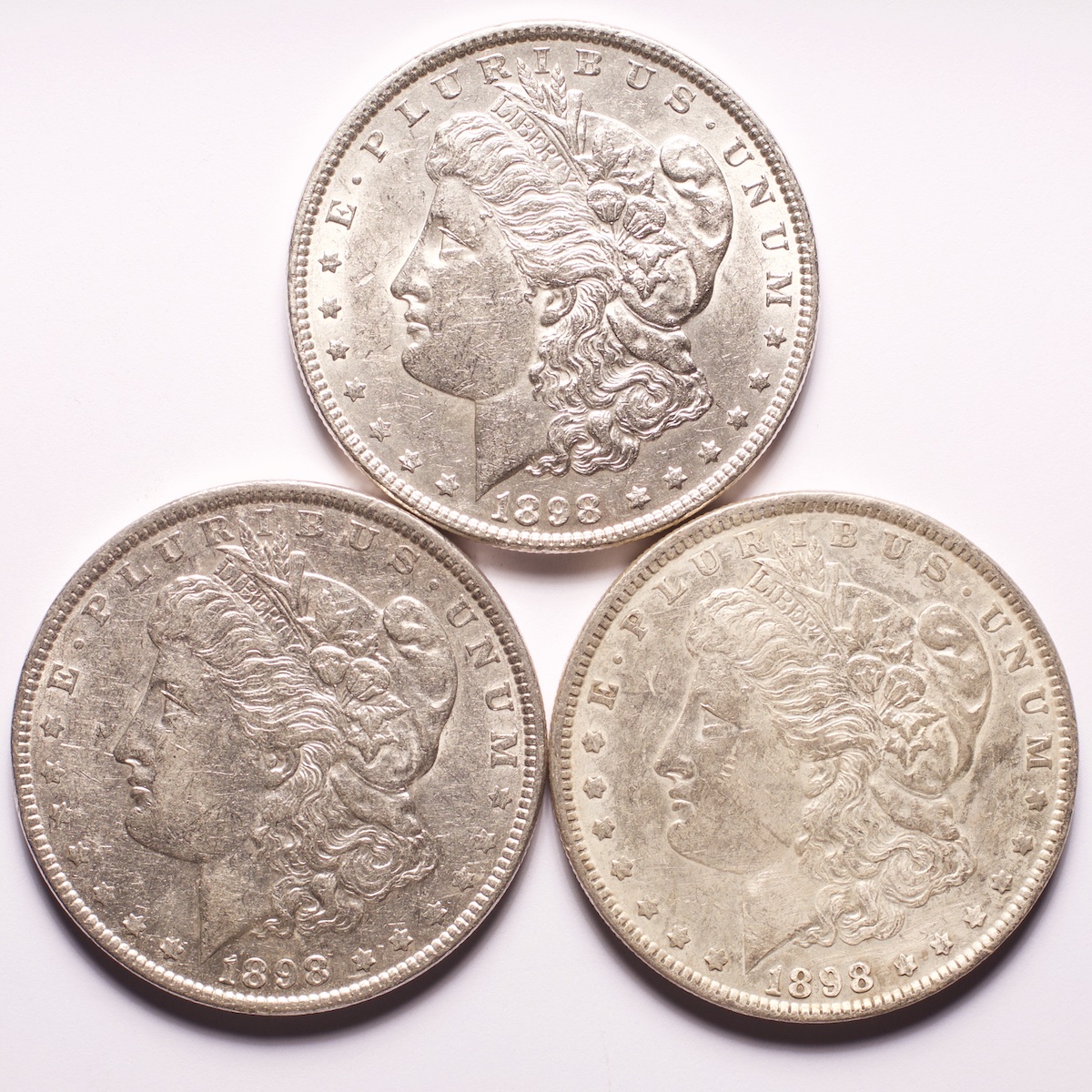 1898 Morgan Silver Dollar 3-Coin Lot - Numismax